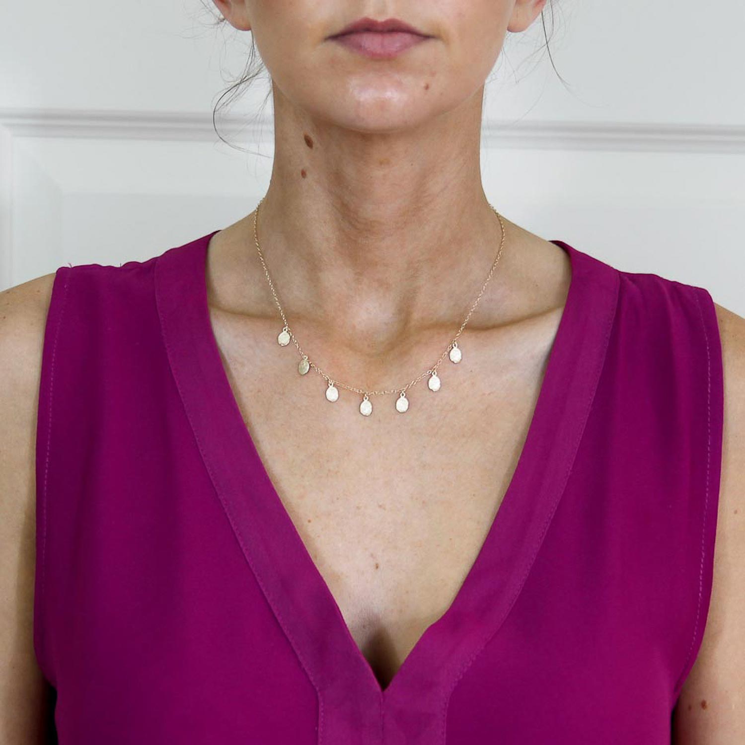 Medium Golden Flakes Necklace by Victoria Cunningham - NEWTWIST