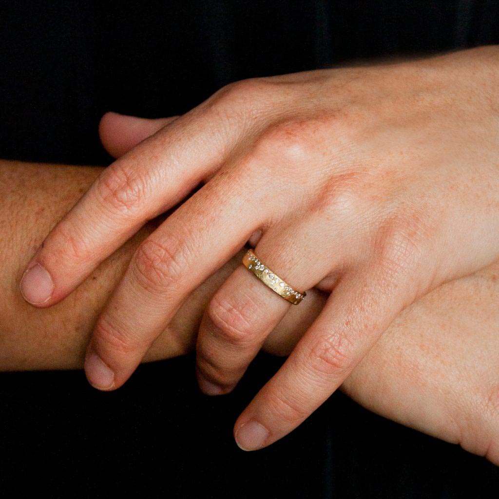 White Diamond Scatter Ring by Todd Reed - NEWTWIST