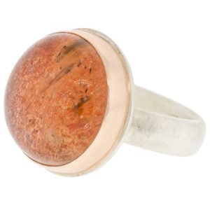 Smooth Oregon Sunstone Ring by Jamie Joseph - NEWTWIST