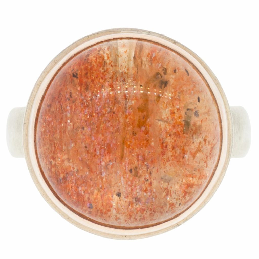 Smooth Oregon Sunstone Ring by Jamie Joseph - NEWTWIST
