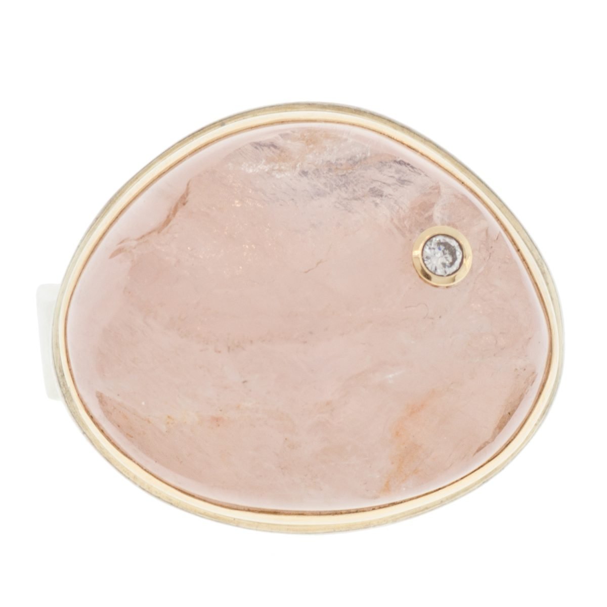 Surface Cut Rose Quartz Ring by Jamie Joseph - NEWTWIST