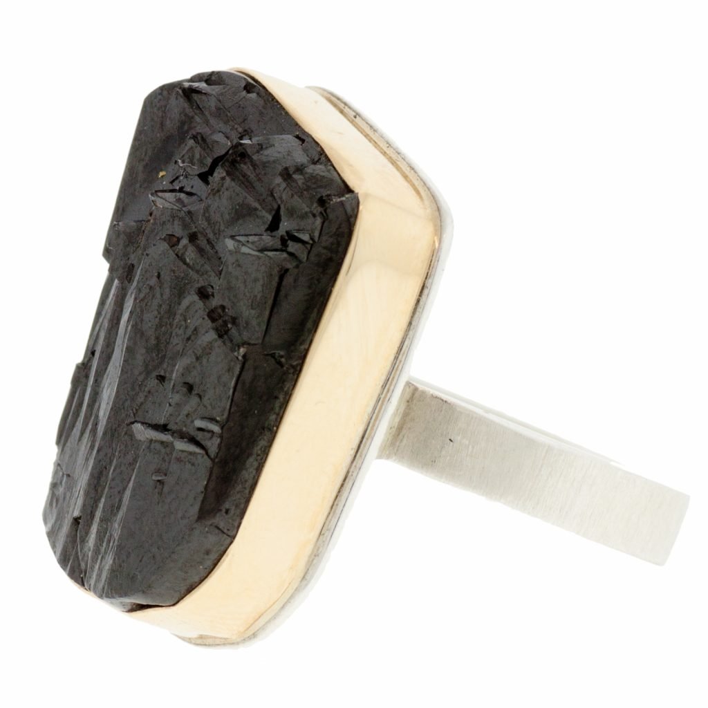 Surface Cut Cassiterite Ring by Jamie Joseph - NEWTWIST