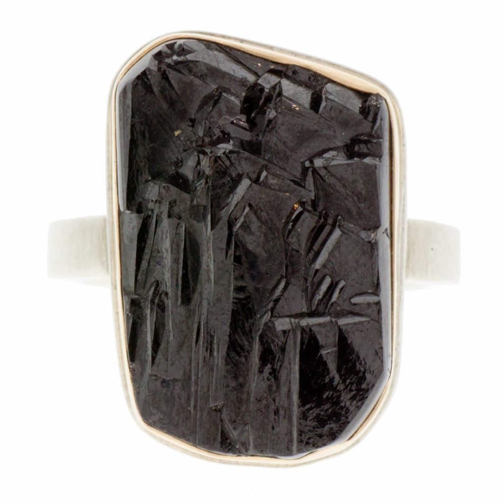 Surface Cut Cassiterite Ring by Jamie Joseph - NEWTWIST
