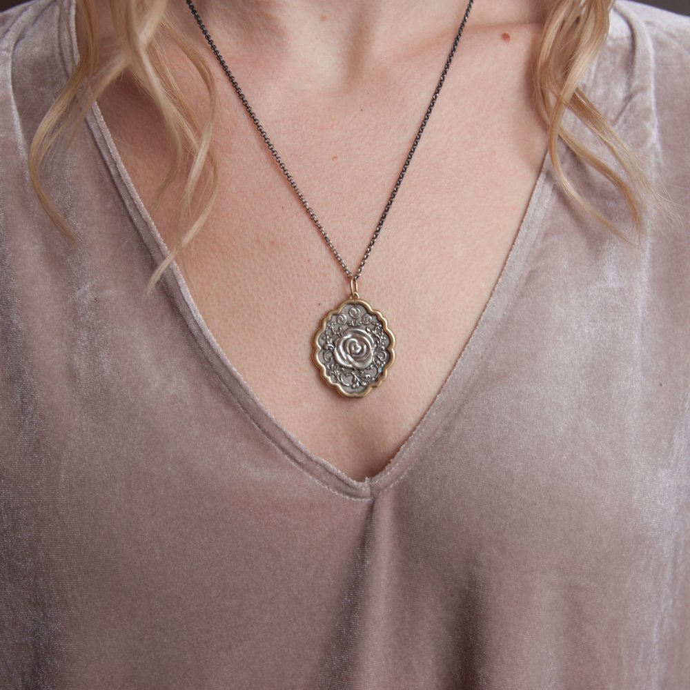 Mixed Metal Rose Vines Charm by Erica Molinari - NEWTWIST