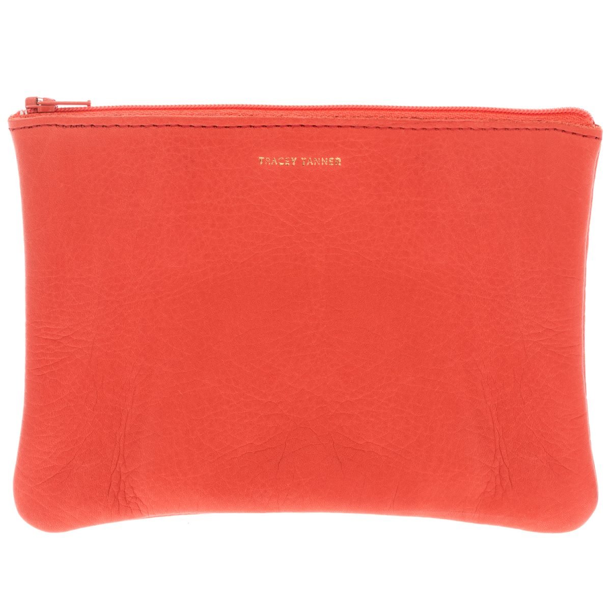 Red Zip Pouch by - NEWTWIST
