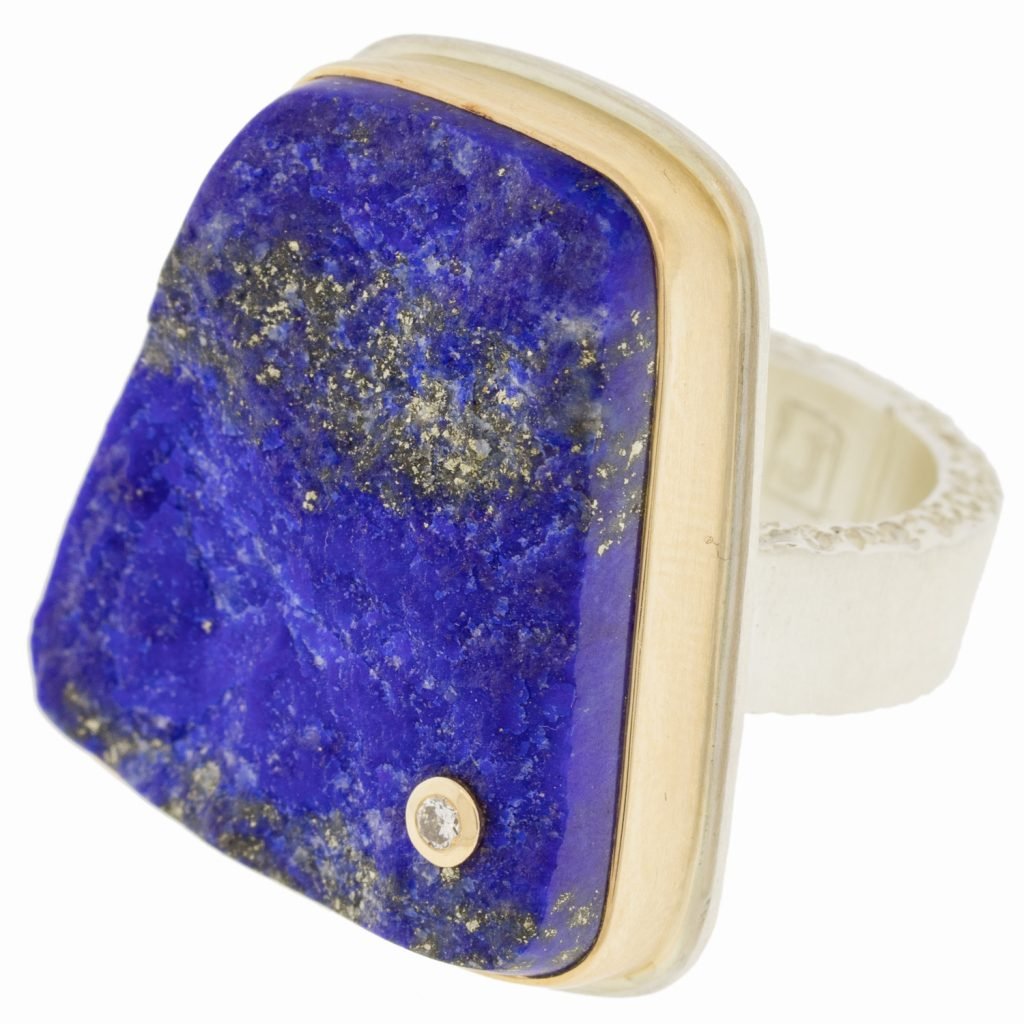 Surface Cut Lapis Ring by Jamie Joseph - NEWTWIST