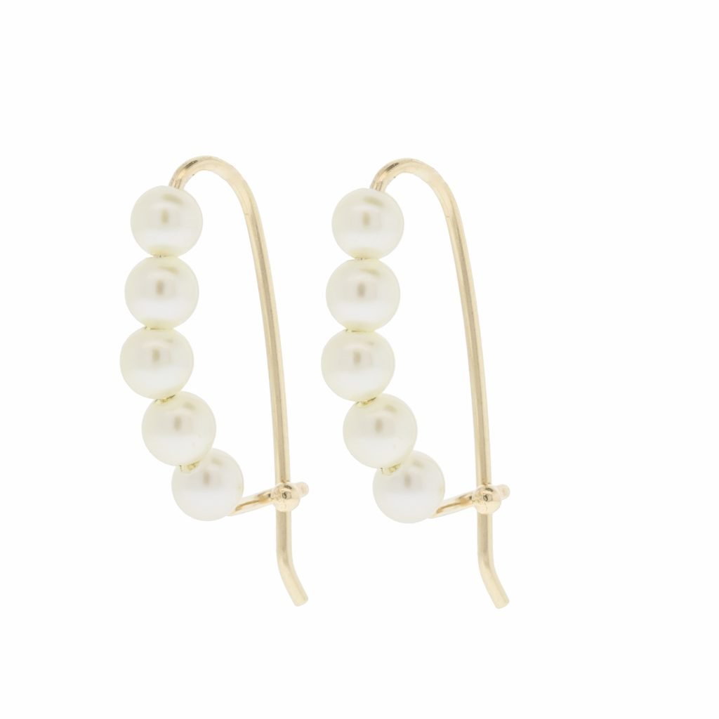 Pearl Safety Pin Earrings by Mizuki - NEWTWIST
