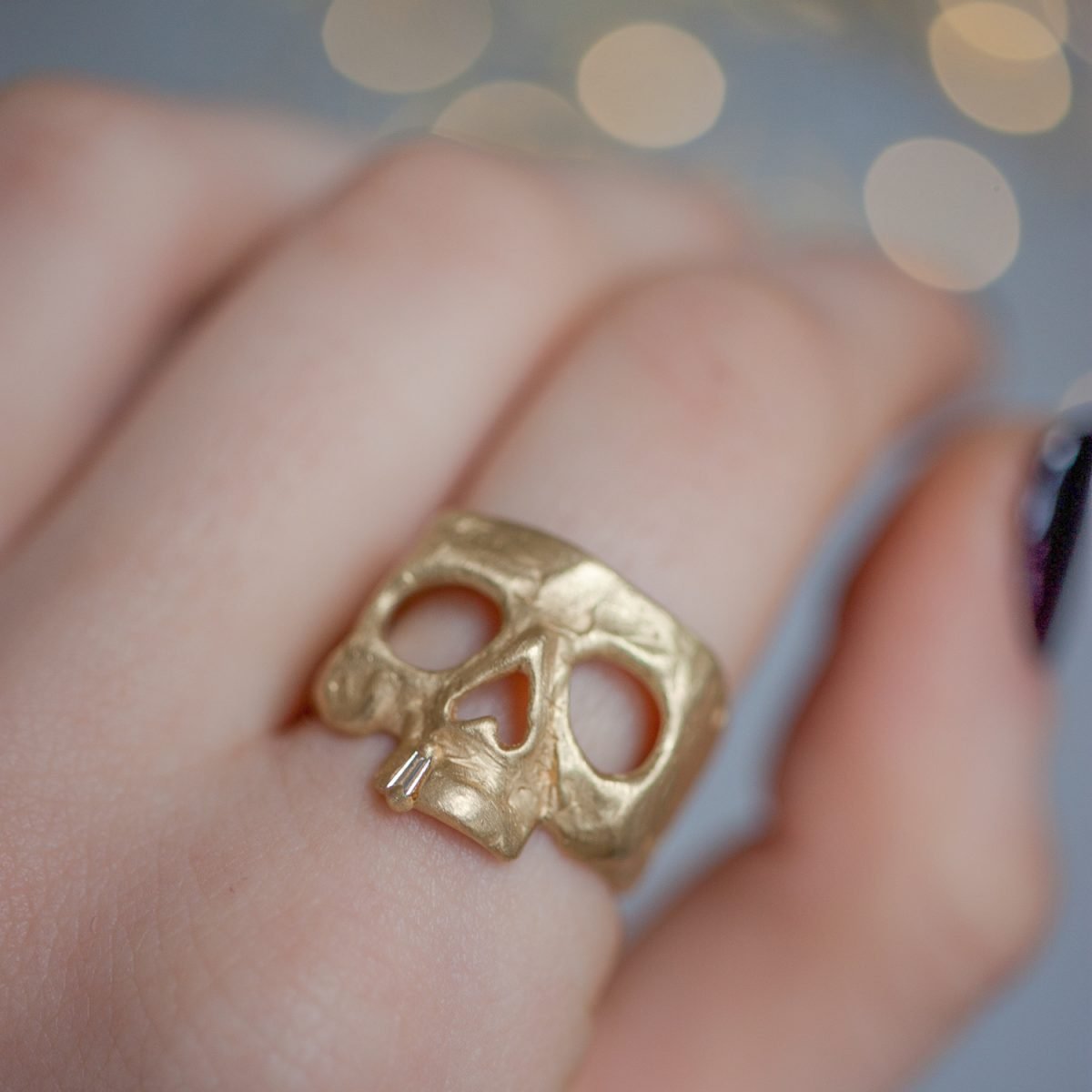 Gold Skull Ring by Private: Polly Wales - NEWTWIST