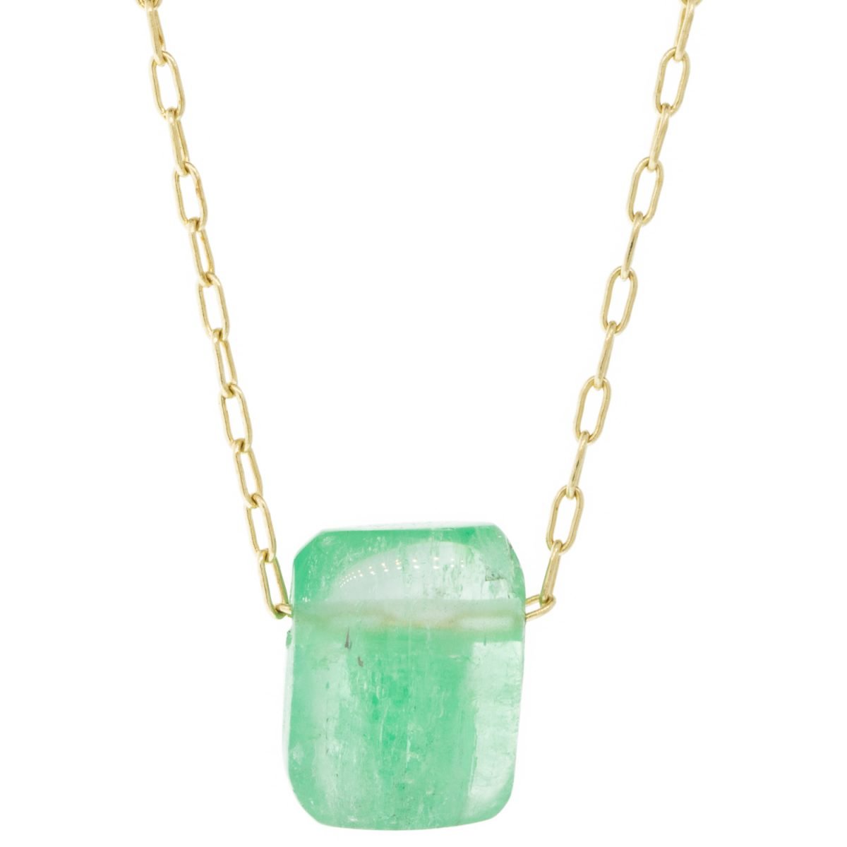 Emerald Chicklet Necklace by TENTHOUSANDTHINGS - NEWTWIST