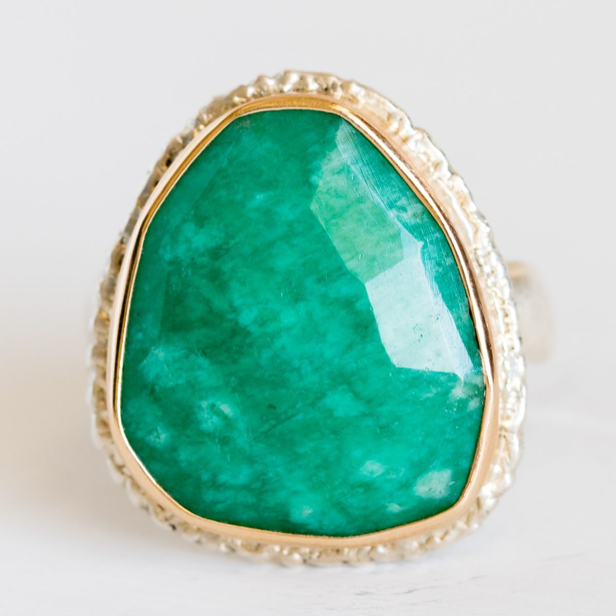 Trunk Show: Asymmnetrical Amazonite Ring by Jamie Joseph - NEWTWIST