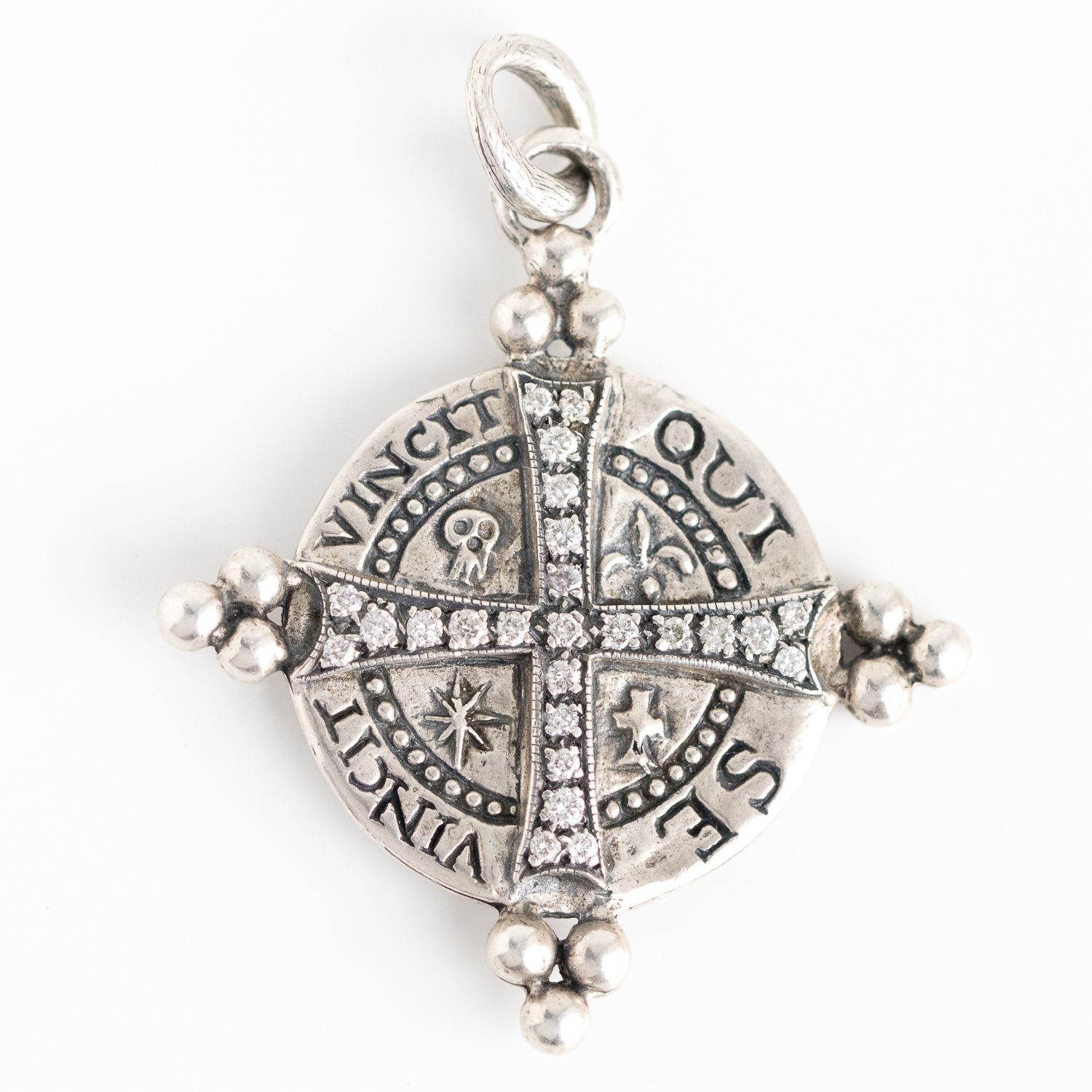 Silver Pave Diamond Maltese Cross Charm by Erica Molinari - NEWTWIST