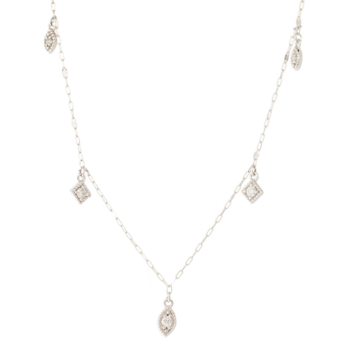 Diamond Marquis Kite Chain Necklace by Jude Frances - NEWTWIST