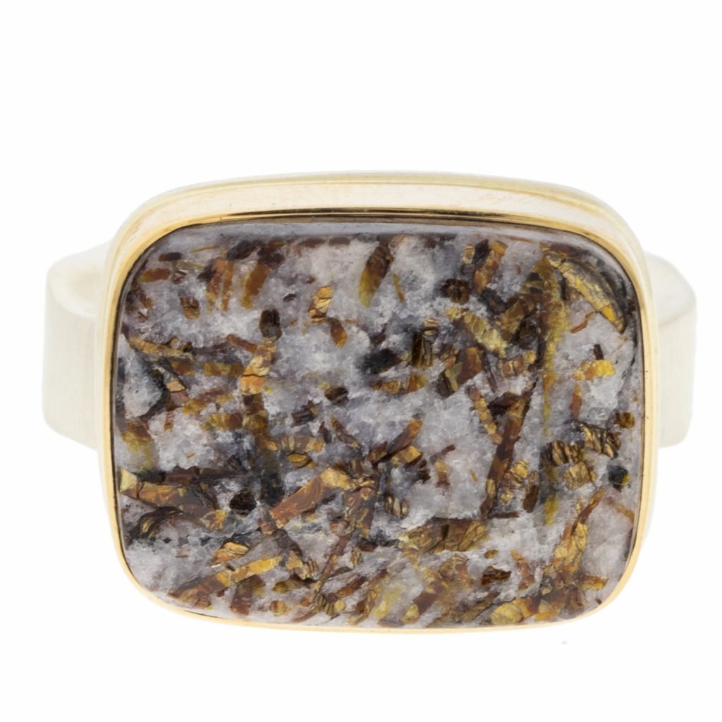 Surface Cut Astrophyllite in Quartz Ring by Jamie Joseph - NEWTWIST