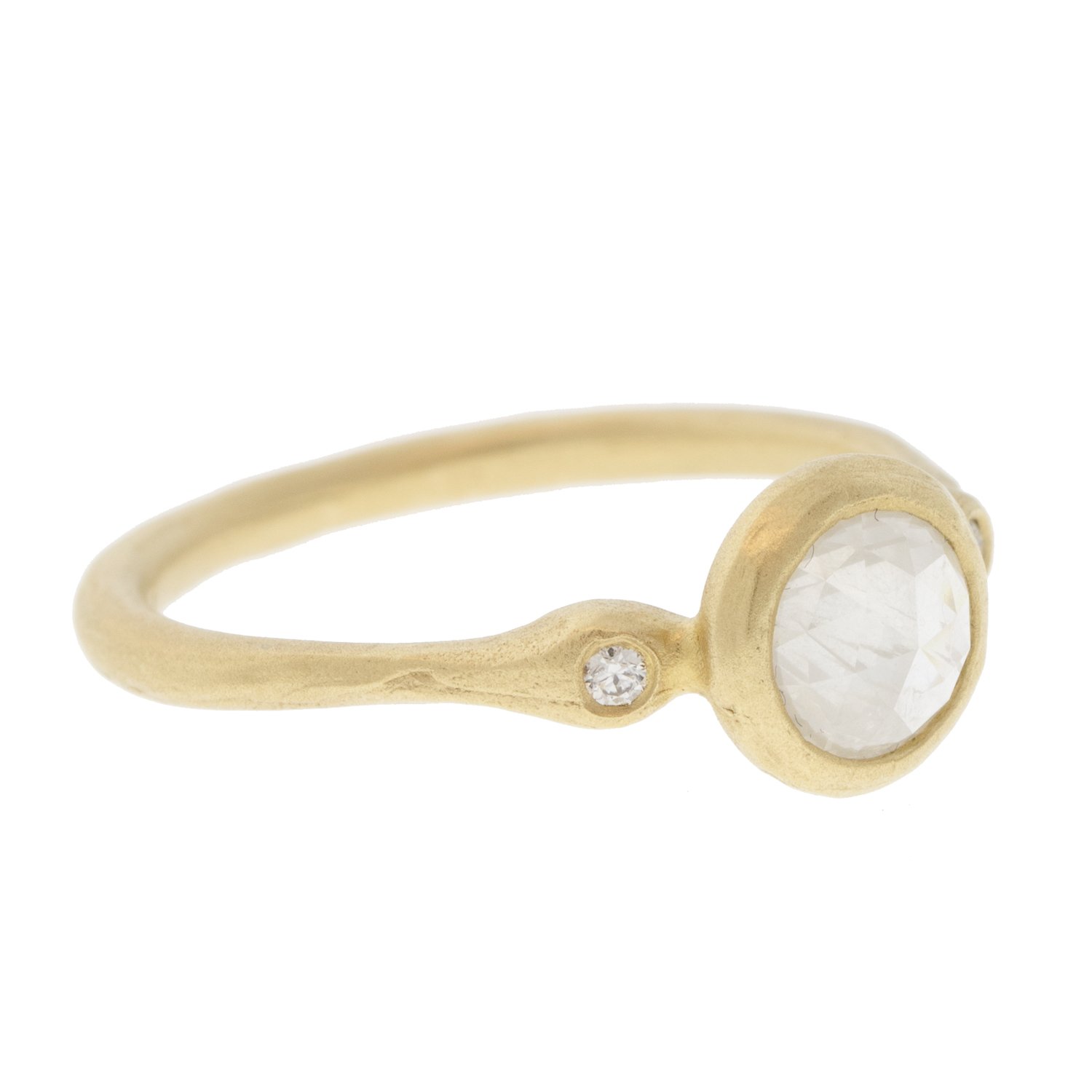 Rose Cut White Diamond Ring by Victoria Cunningham - NEWTWIST