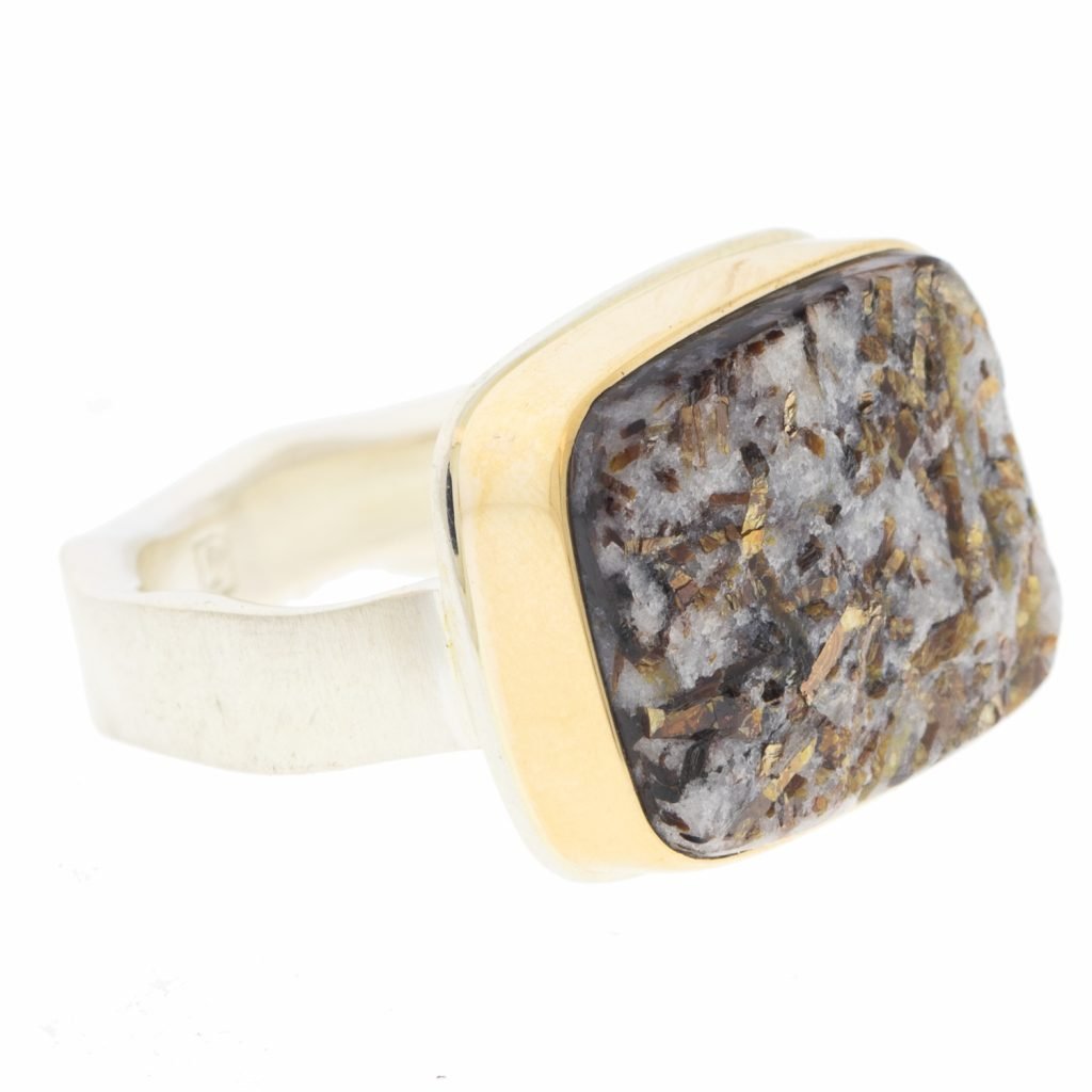 Surface Cut Astrophyllite in Quartz Ring by Jamie Joseph - NEWTWIST