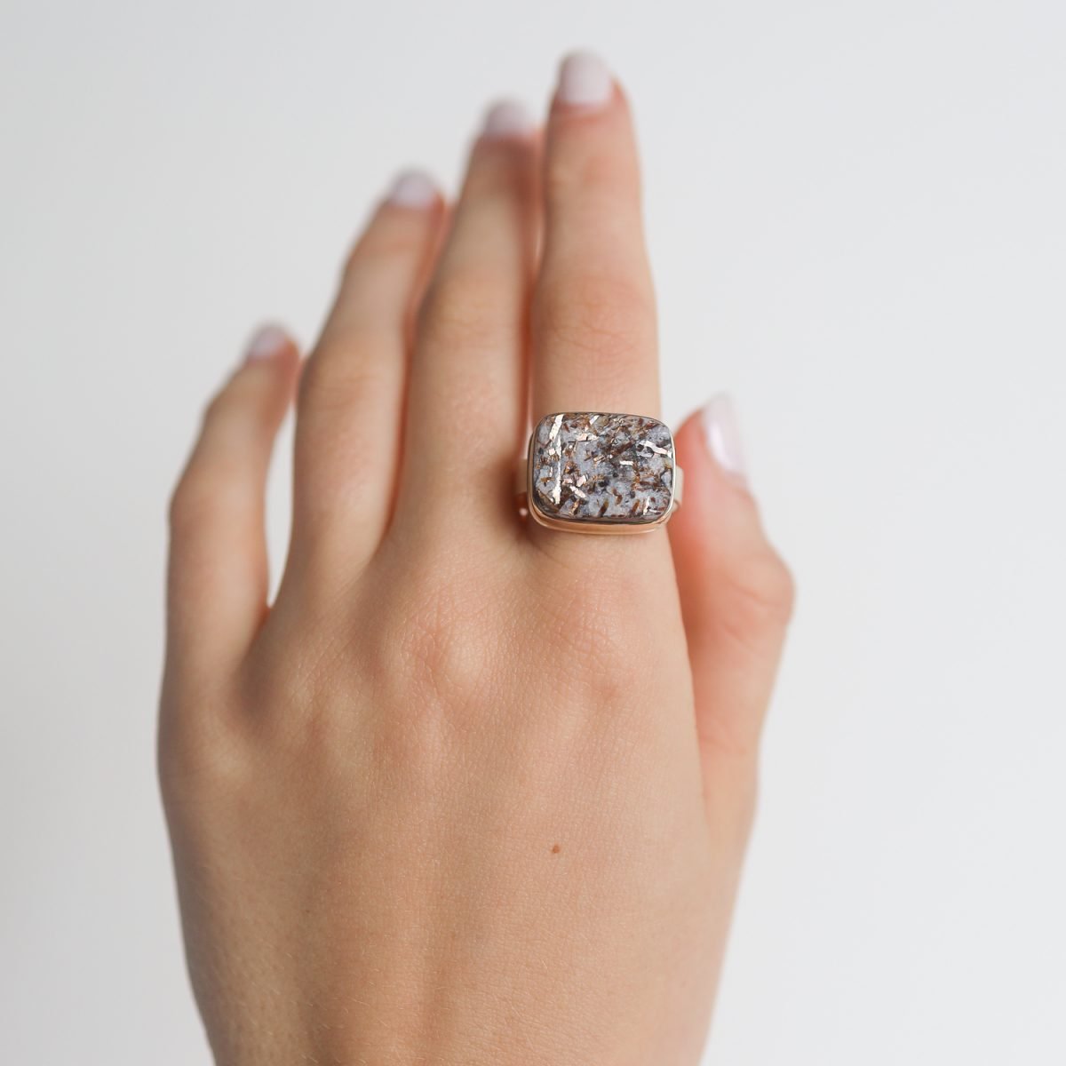 Surface Cut Astrophyllite in Quartz Ring by Jamie Joseph - NEWTWIST