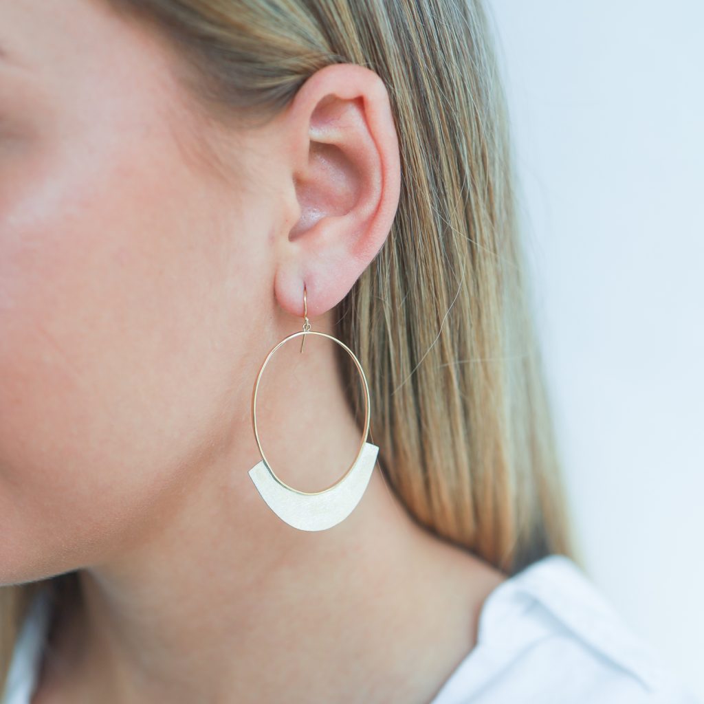 Large Open Oval Fan Earrings by Shaesby - NEWTWIST