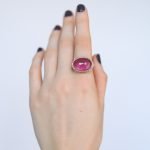 Oval Smooth African Ruby Ring by Jamie Joseph - NEWTWIST
