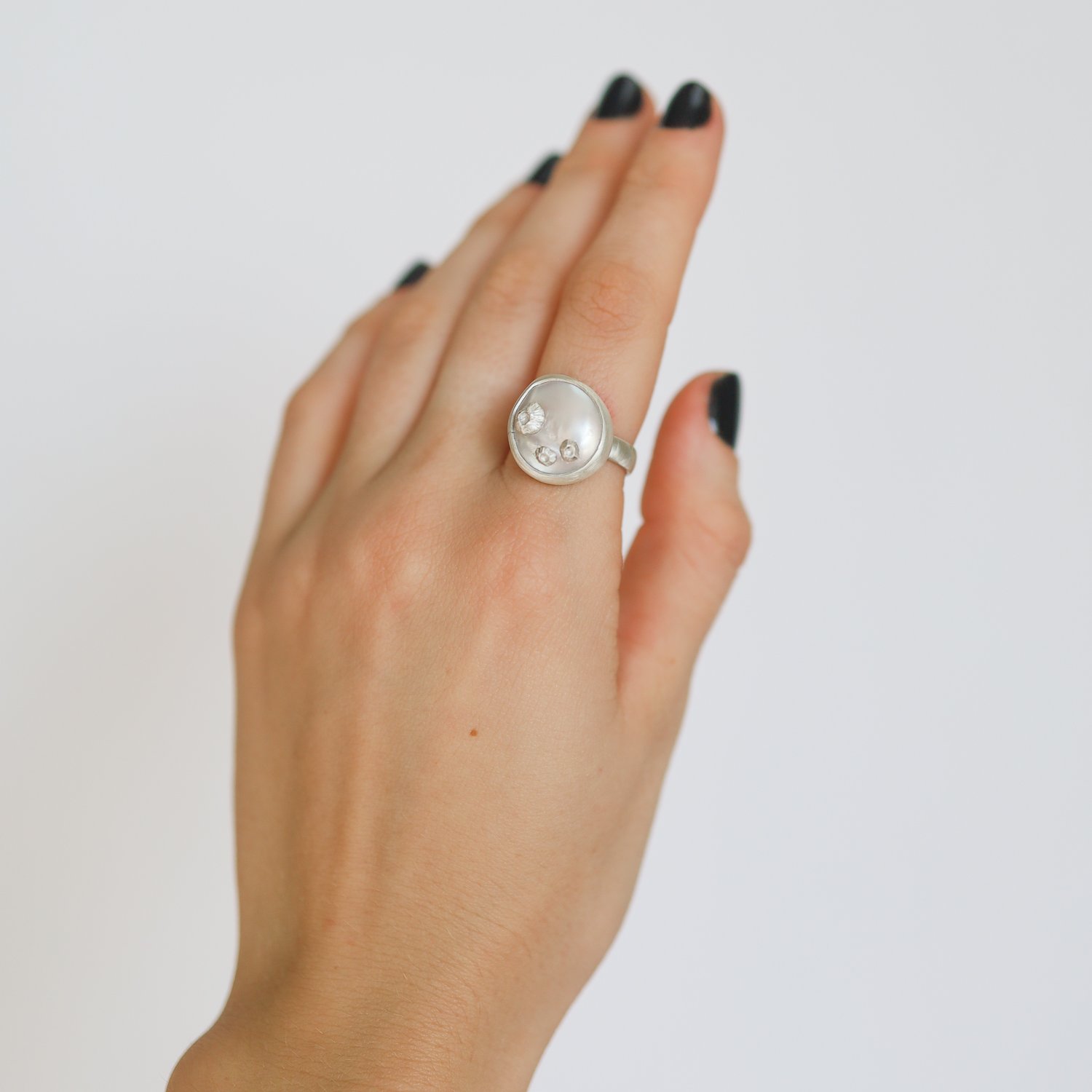 Pearl Barnacle Ring by Hannah Blount - NEWTWIST