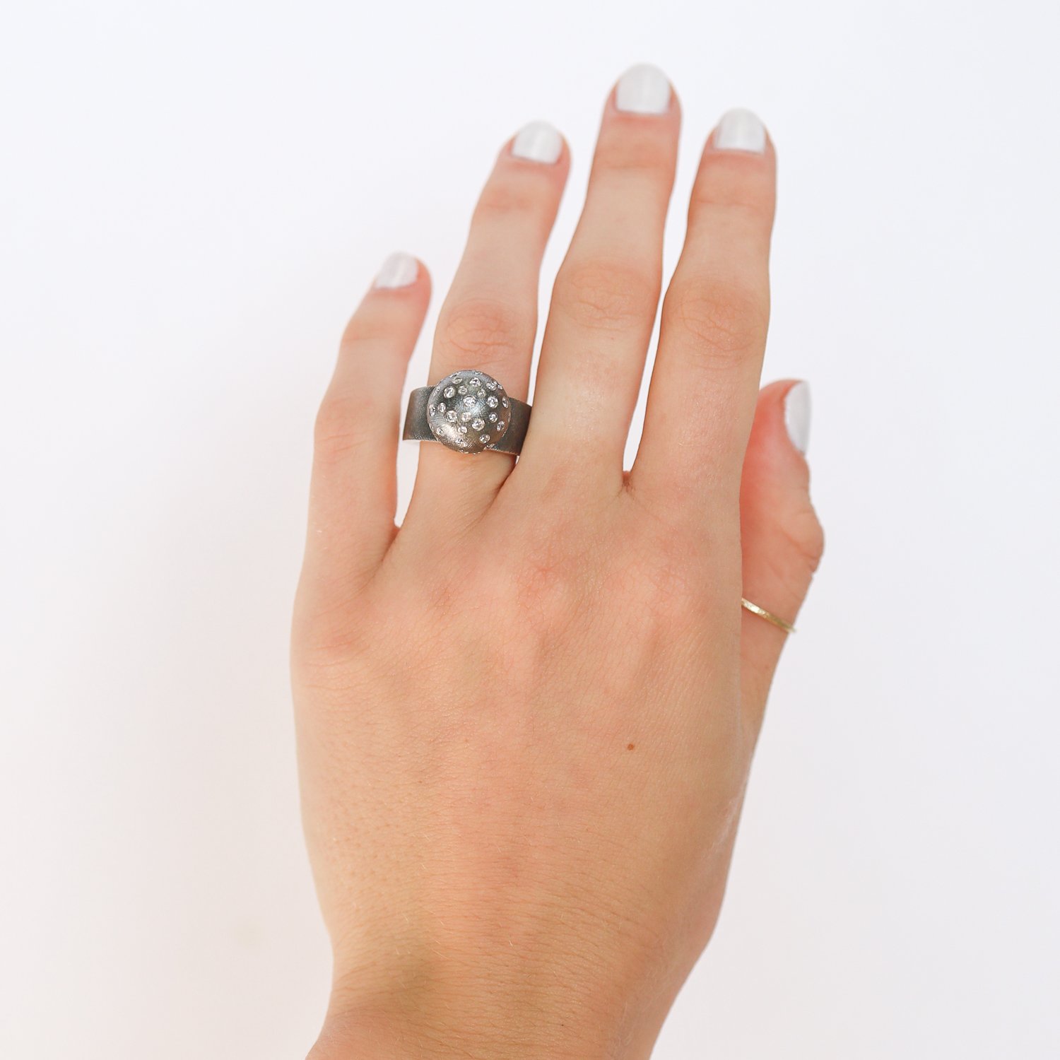 Rene Escobar Trunk Show: Medium Ceres Ring in Silver by Rene Escobar ...