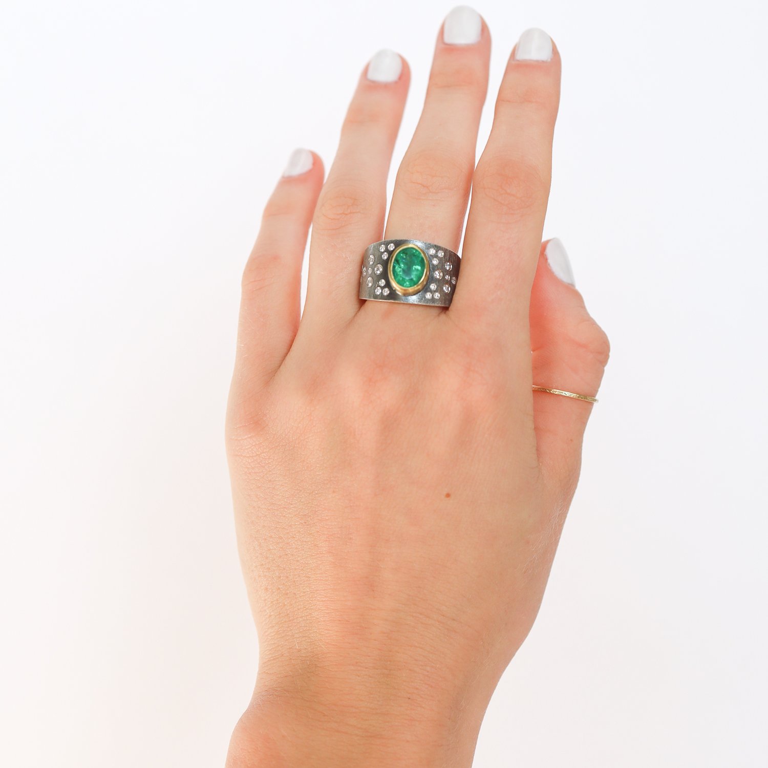 Rene Escobar Trunk Show: Oval Emerald Ring by Rene Escobar - NEWTWIST
