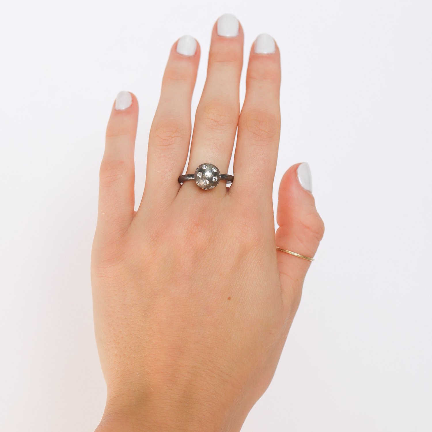 Rene Escobar Trunk Show: Mini Ceres Ring in Silver by Rene Escobar ...