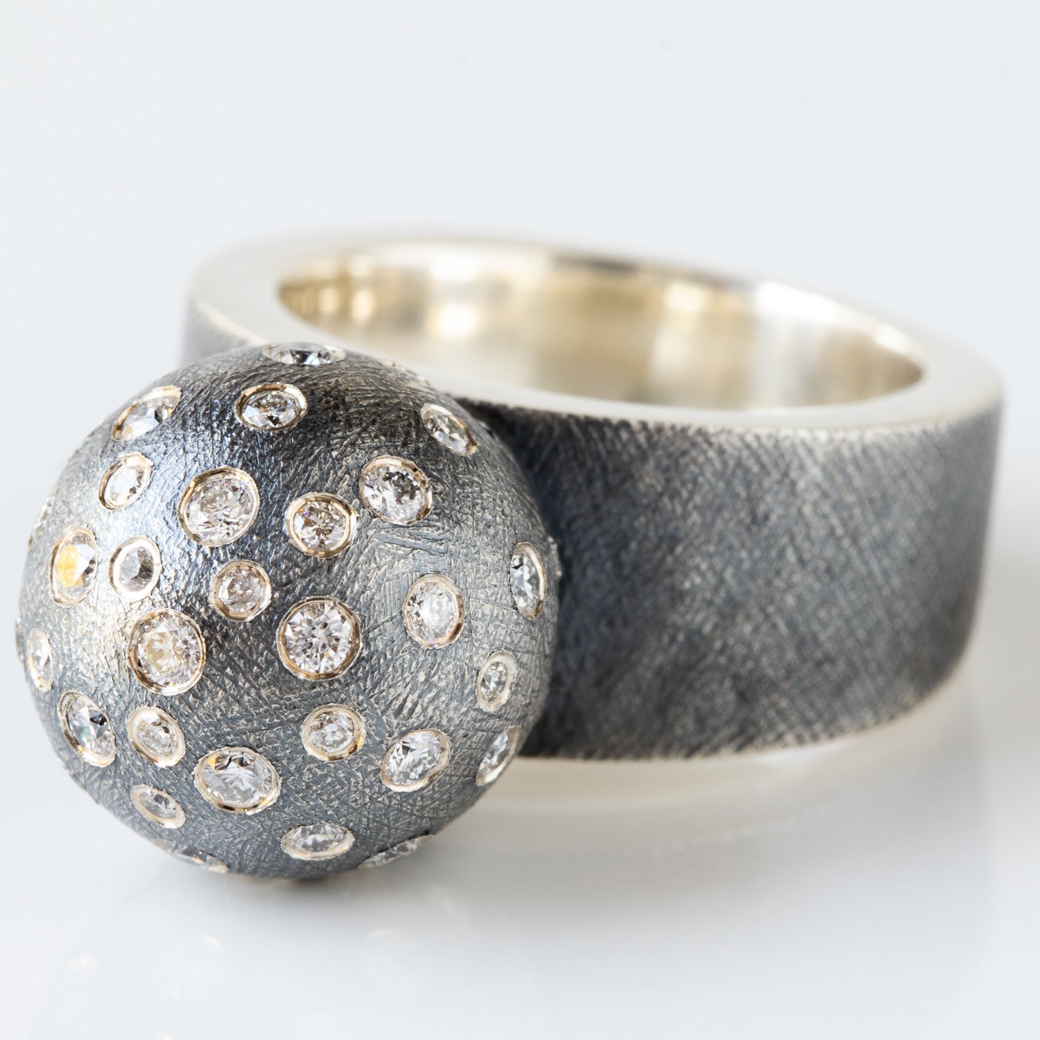 Rene Escobar Trunk Show: Medium Ceres Ring in Silver by Rene Escobar ...