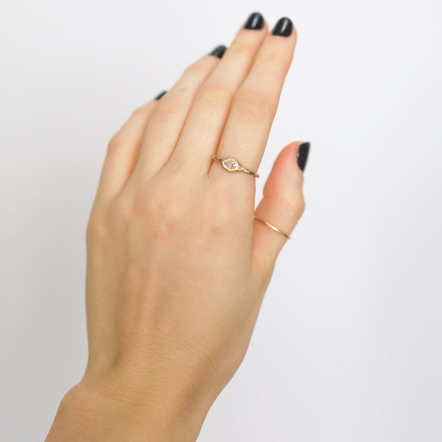 Pear Diamond Ring by Victoria Cunningham - NEWTWIST