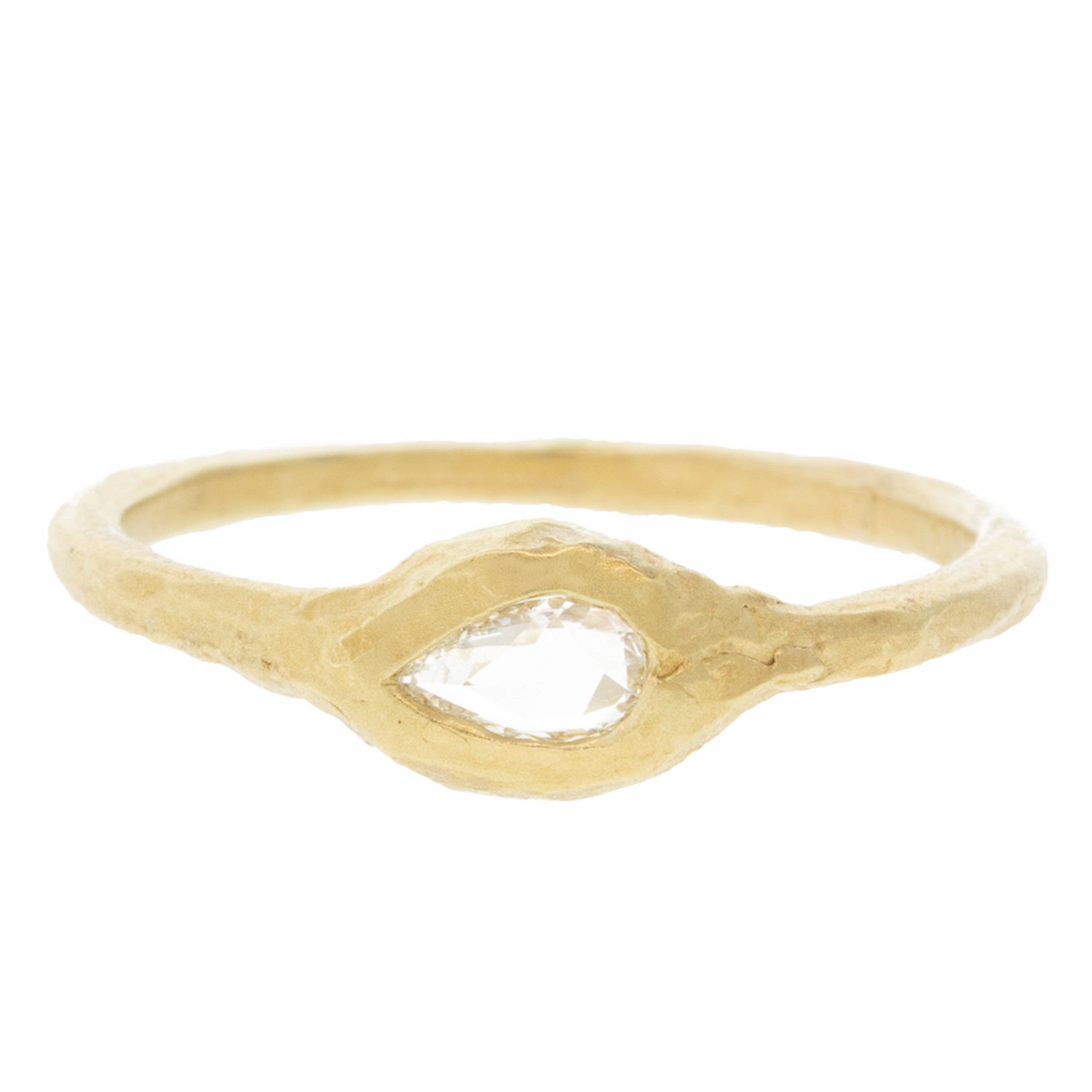 Pear Diamond Ring by Victoria Cunningham - NEWTWIST