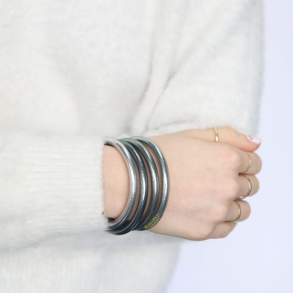 Set of 4 All Weather Moon Bangles by BuDhaGirl - NEWTWIST