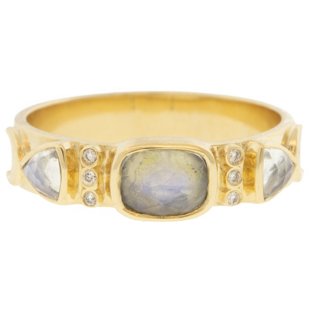 Lunar Moonstone Ring by Celine Daoust - NEWTWIST