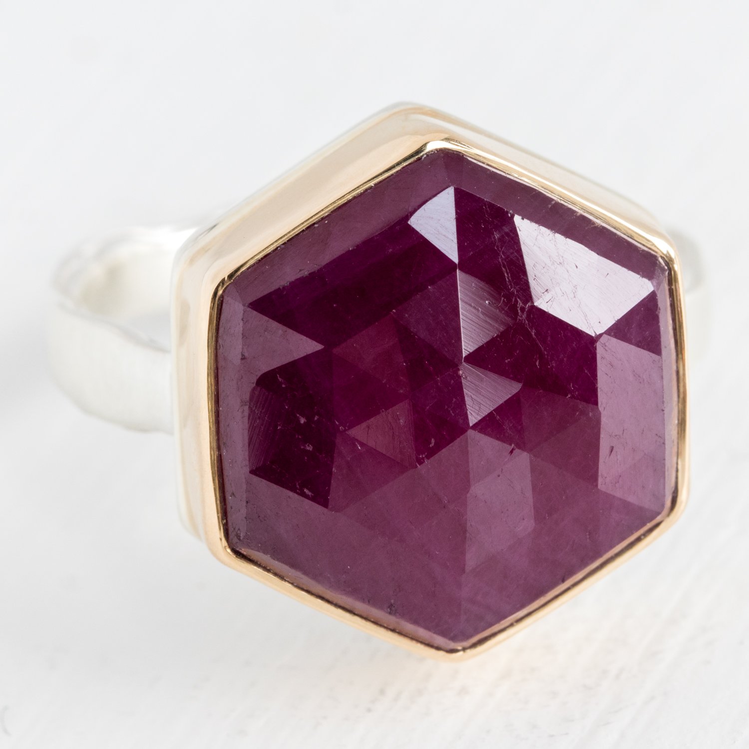 Trunk Show: Hexagon Indian Ruby Ring by Jamie Joseph - NEWTWIST