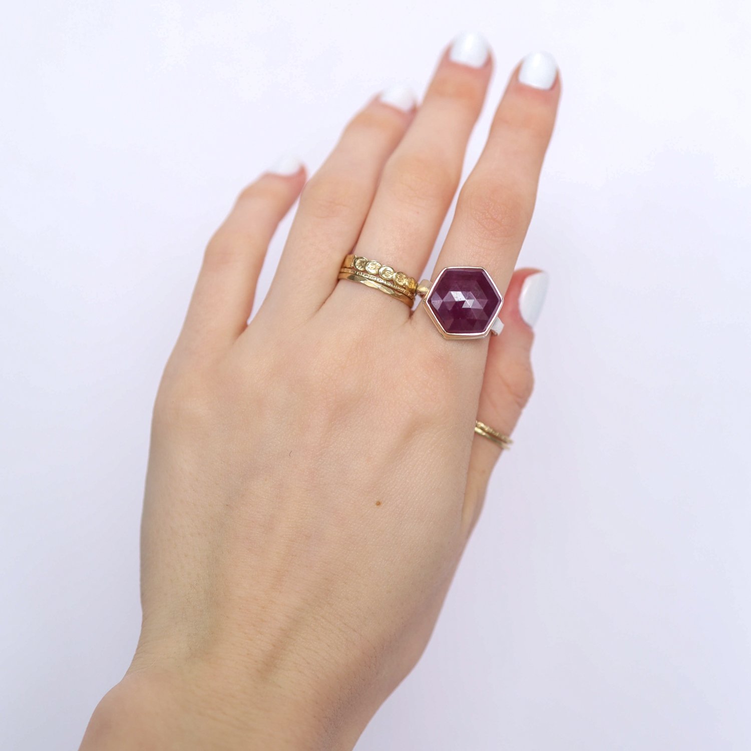 Trunk Show: Hexagon Indian Ruby Ring by Jamie Joseph - NEWTWIST