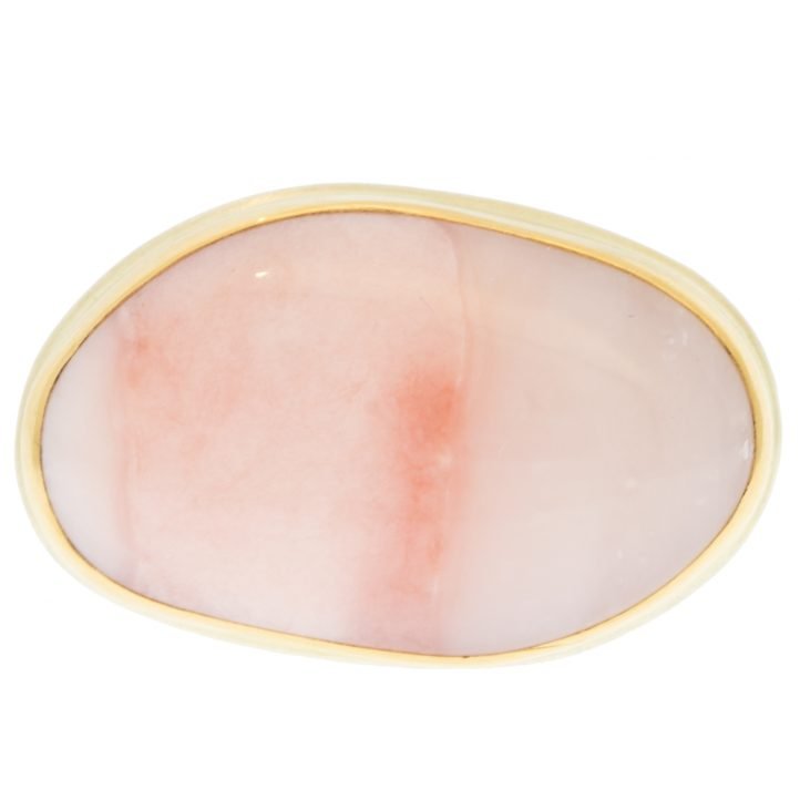 Asymmetrical Pink Peruvian Opal Ring by Jamie Joseph - NEWTWIST