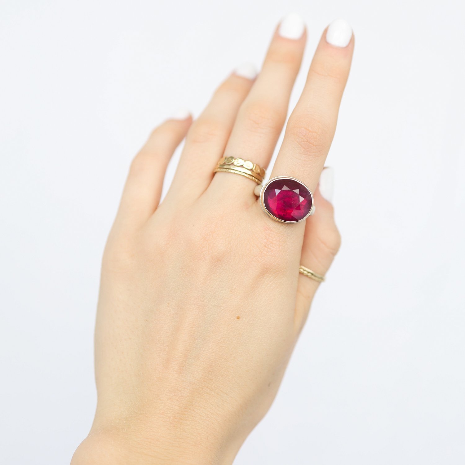 Oval Table Up African Ruby Ring by Jamie Joseph - NEWTWIST