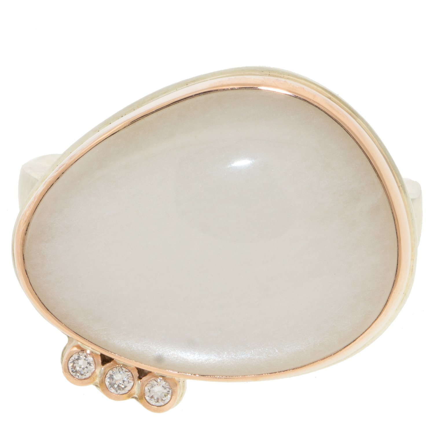 Smooth White Moonstone Ring by Jamie Joseph - NEWTWIST