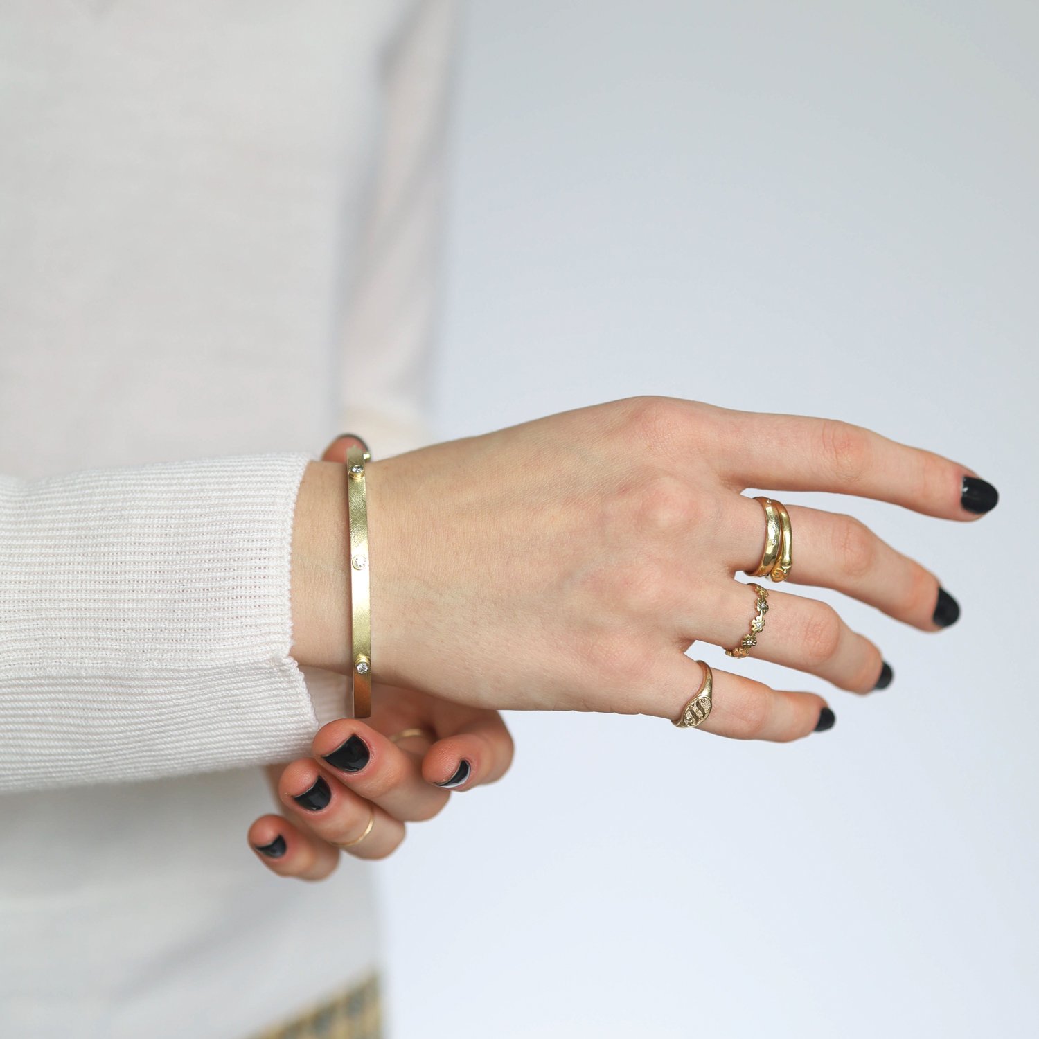 Rene Escobar Trunk Show: Junia Bangle with Three Diamonds by Rene ...