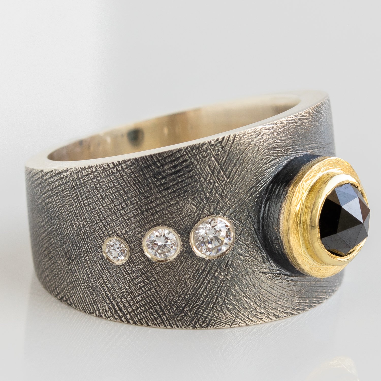 Rene Escobar Trunk Show: Rose Ring with Black Diamond by Rene Escobar ...