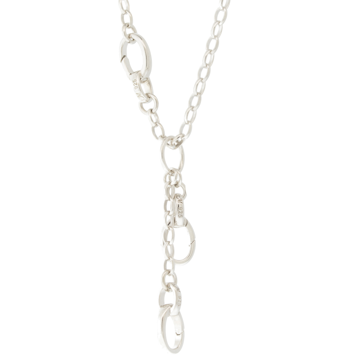 Triple Charm Enhancer Chain In Silver by Monica Rich Kosann - NEWTWIST