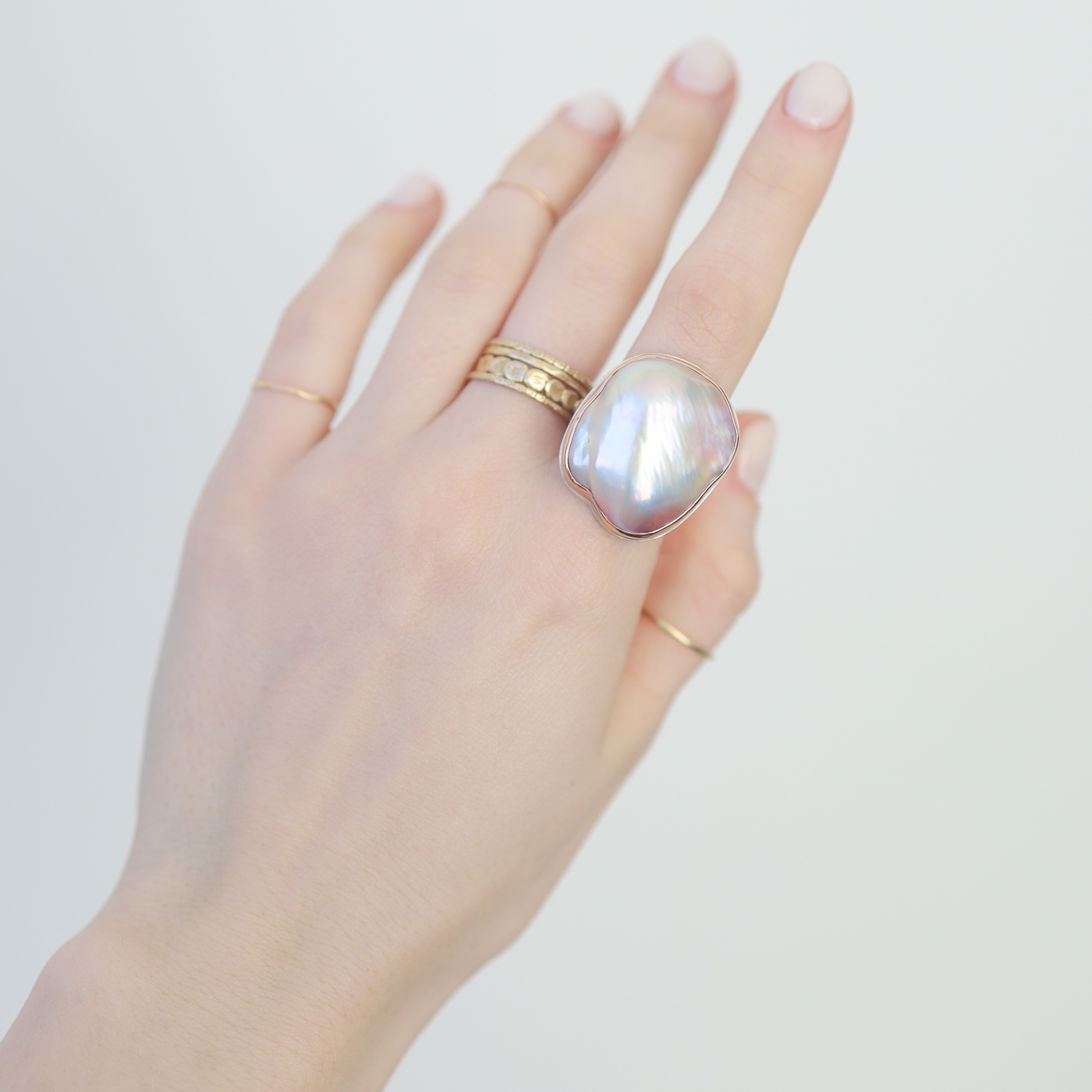 Pink Keshi Pearl Ring by Jamie Joseph - NEWTWIST
