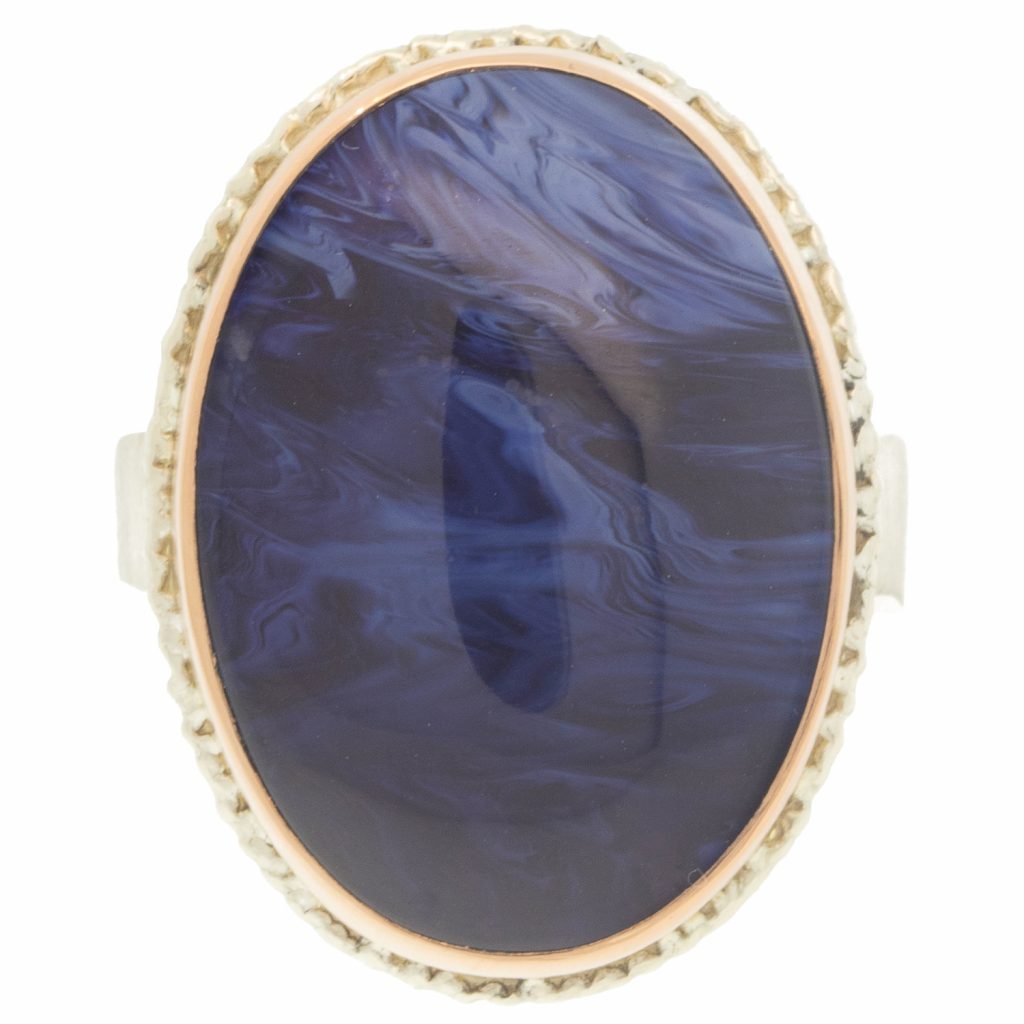 Vertical Oval Leland Blue Stone Ring by Jamie Joseph - NEWTWIST