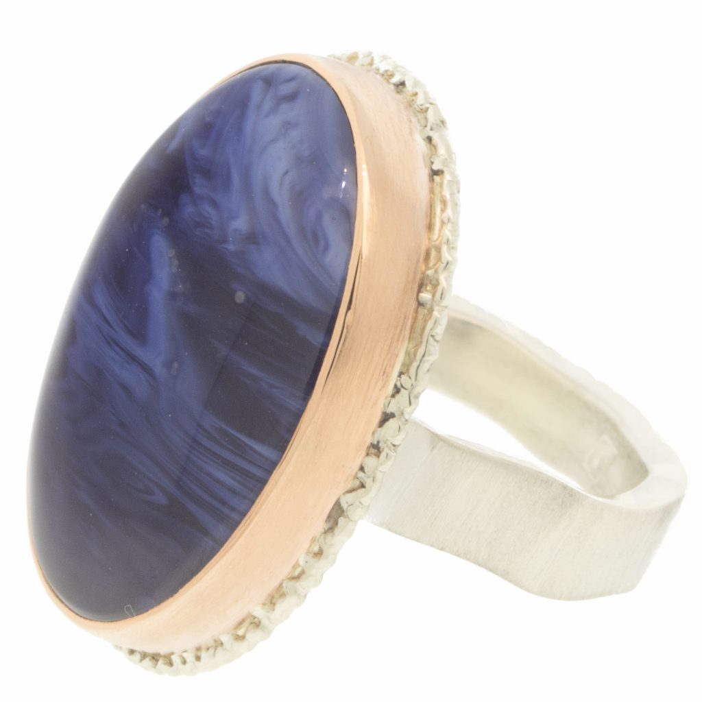 Vertical Oval Leland Blue Stone Ring by Jamie Joseph - NEWTWIST