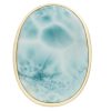 Vertical Oval Smooth Larimar Ring by Jamie Joseph - NEWTWIST