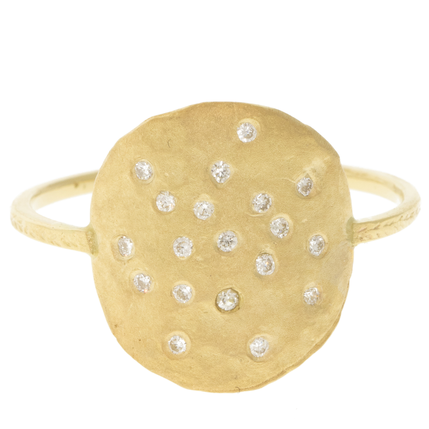 Victoria Cunningham Trunk Show: Large Circle Disk With Diamond Cluster ...