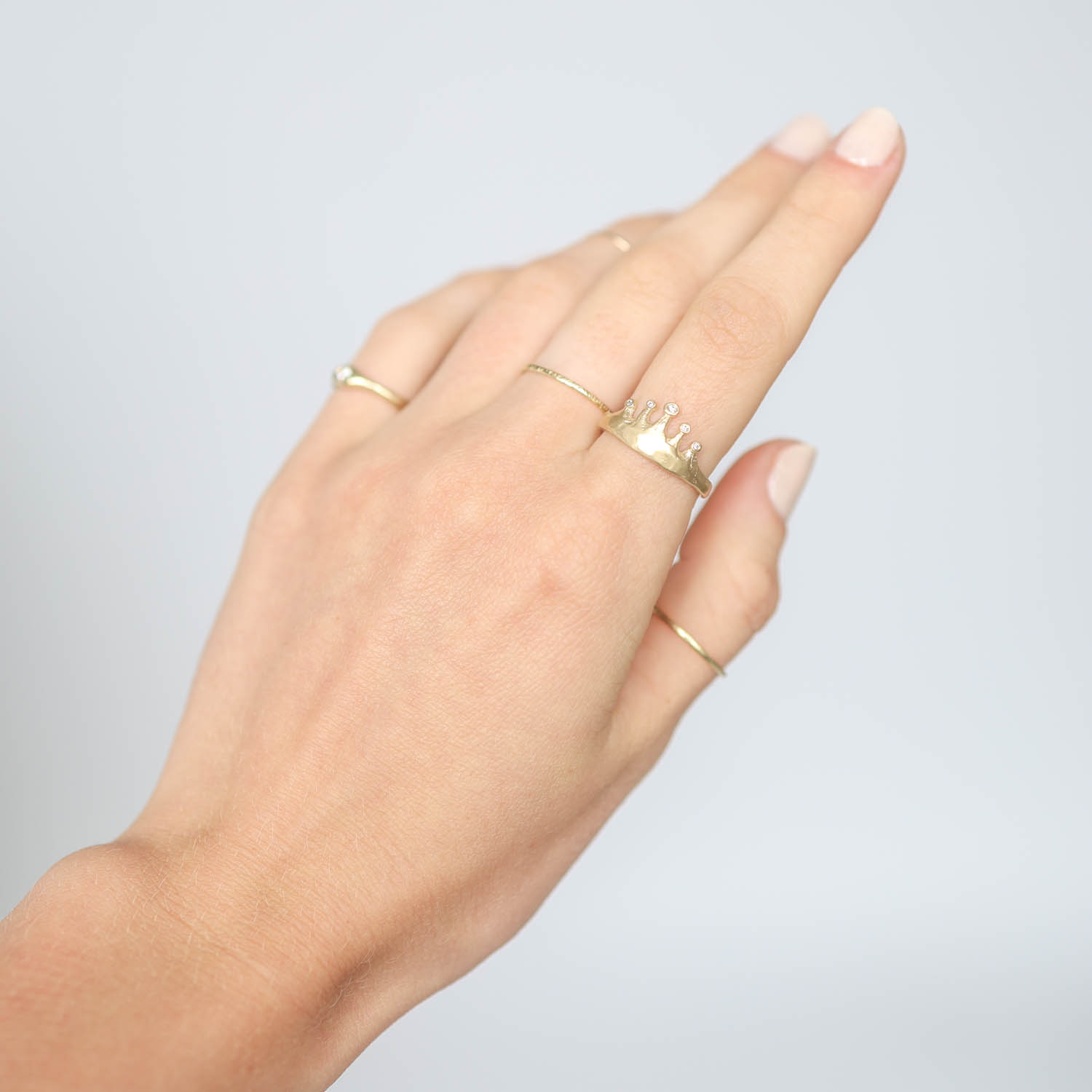 Victoria Cunningham Trunk Show: Hammered Crown Ring with Diamonds by ...