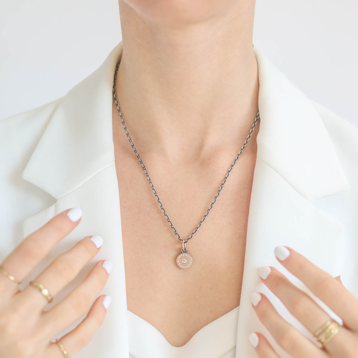 Rene Escobar Trunk Show: Small Rose Gold Ronde Pendant by Rene Escobar ...