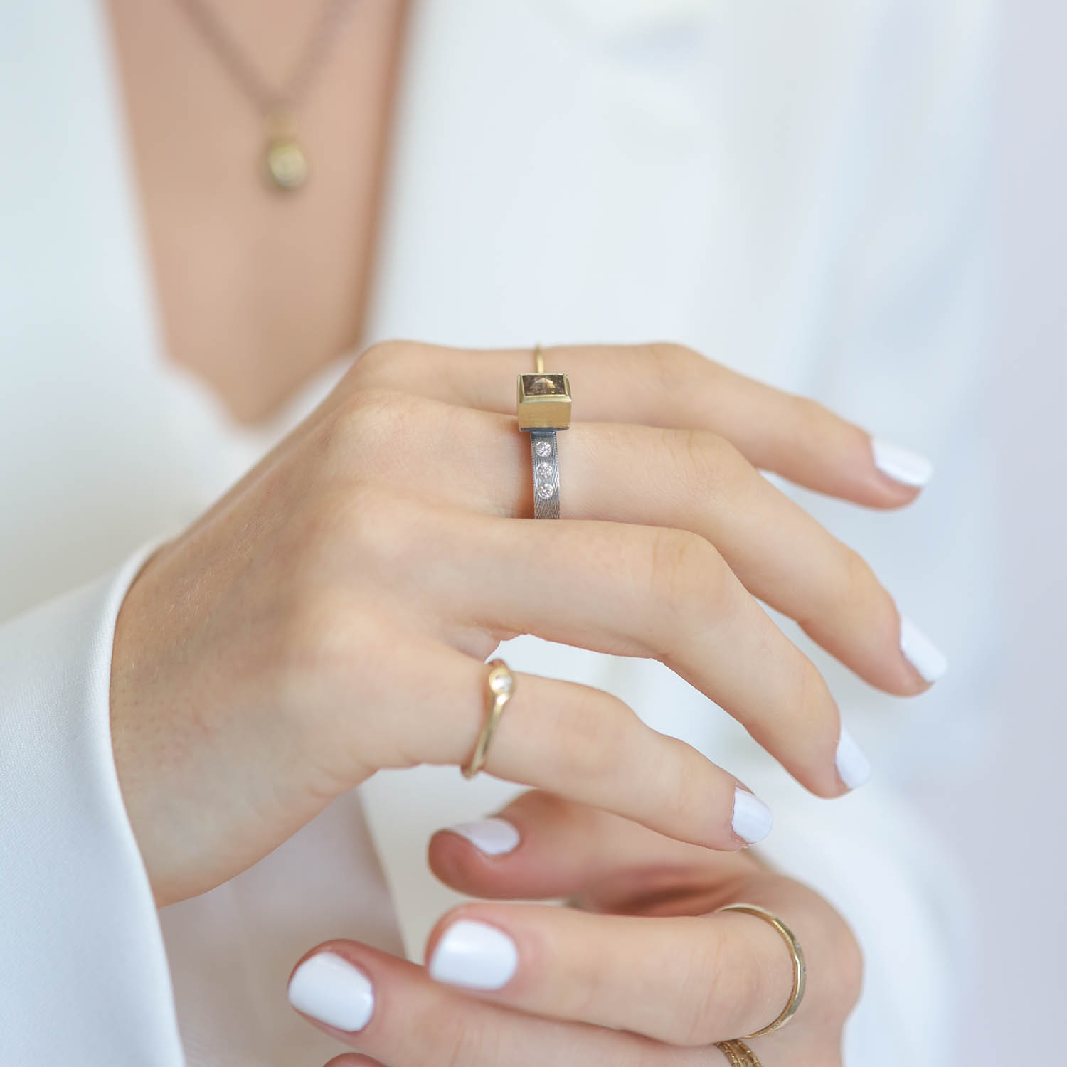 Rene Escobar Trunk Show: Rectangular Diamond Ring by Rene Escobar ...