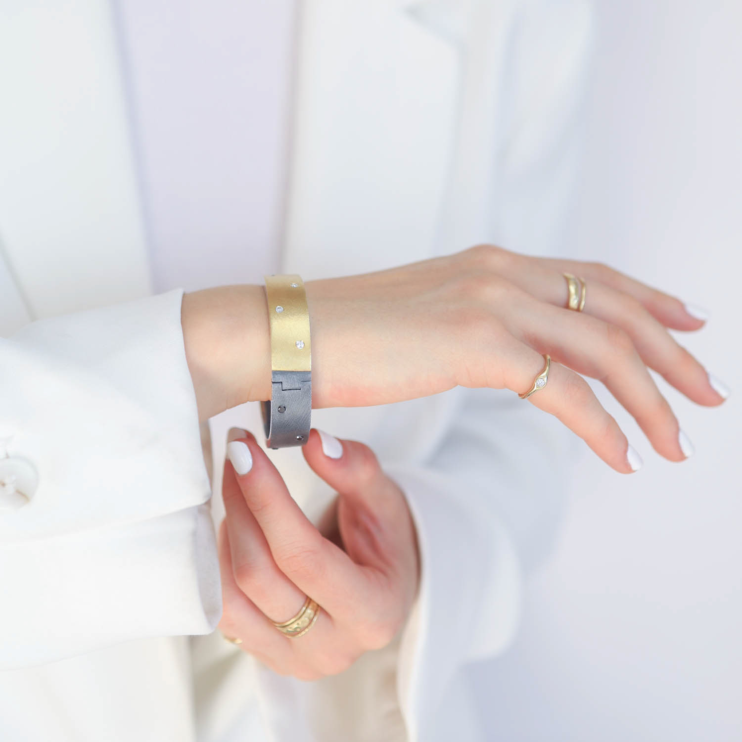 Rene Escobar Trunk Show: Thick Carol Bangle in Yellow Gold by Rene ...