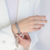 Rene Escobar Trunk Show: Thick Silver Diamond Cluster Aria Bangle by Rene Escobar - NEWTWIST