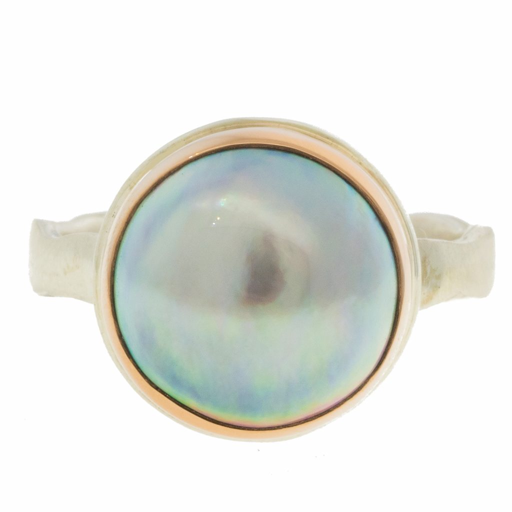 Small Round Tahitian Mabe Pearl by Jamie Joseph - NEWTWIST